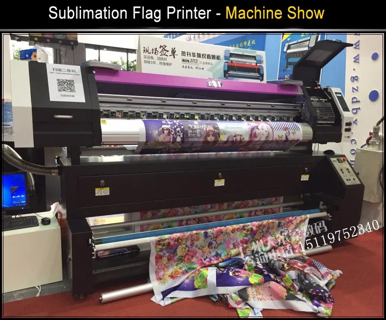 High Quality Digital Sublimation Flag Printer Machine With Double 5113 ...