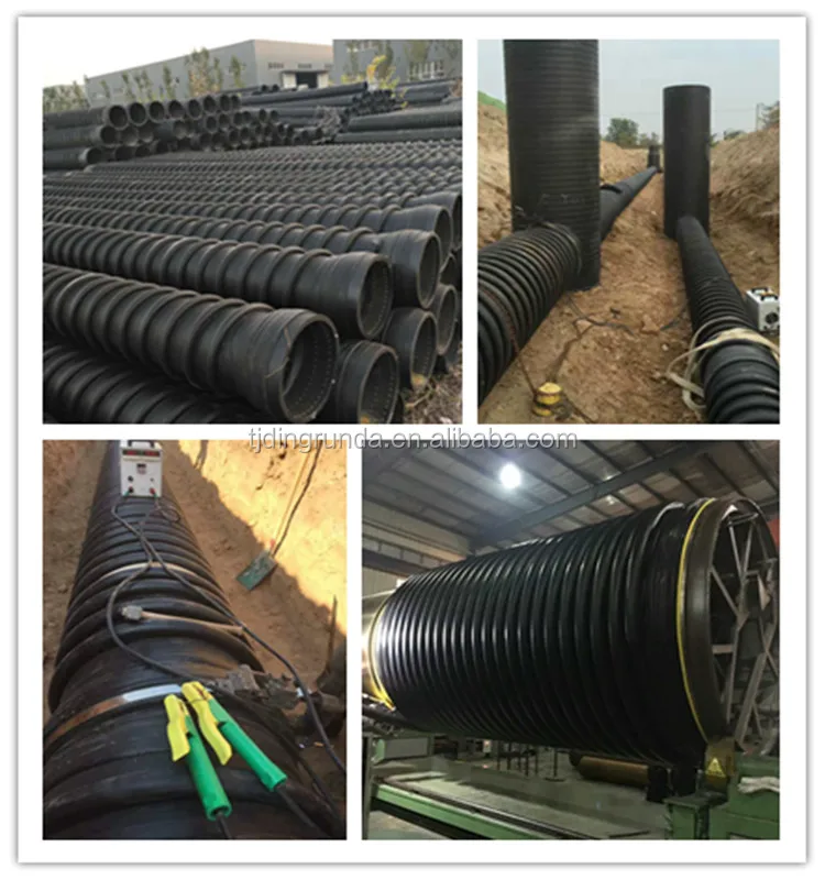 Sn12 Sn10 300 - 3000mm Krah Tube Hdpe Winding Structure Wall Plastic ...