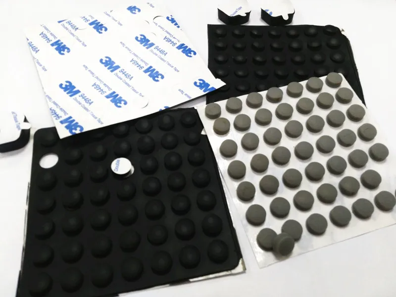 Small Round Sticky Silicone Rubber Foot Pads With 3m Adhesive Back Side ...