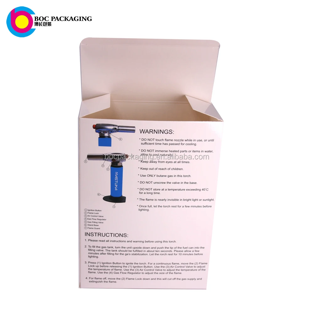 Custom Made Culinary Tool Torch Packaging Box - Buy Culinary Tool ...
