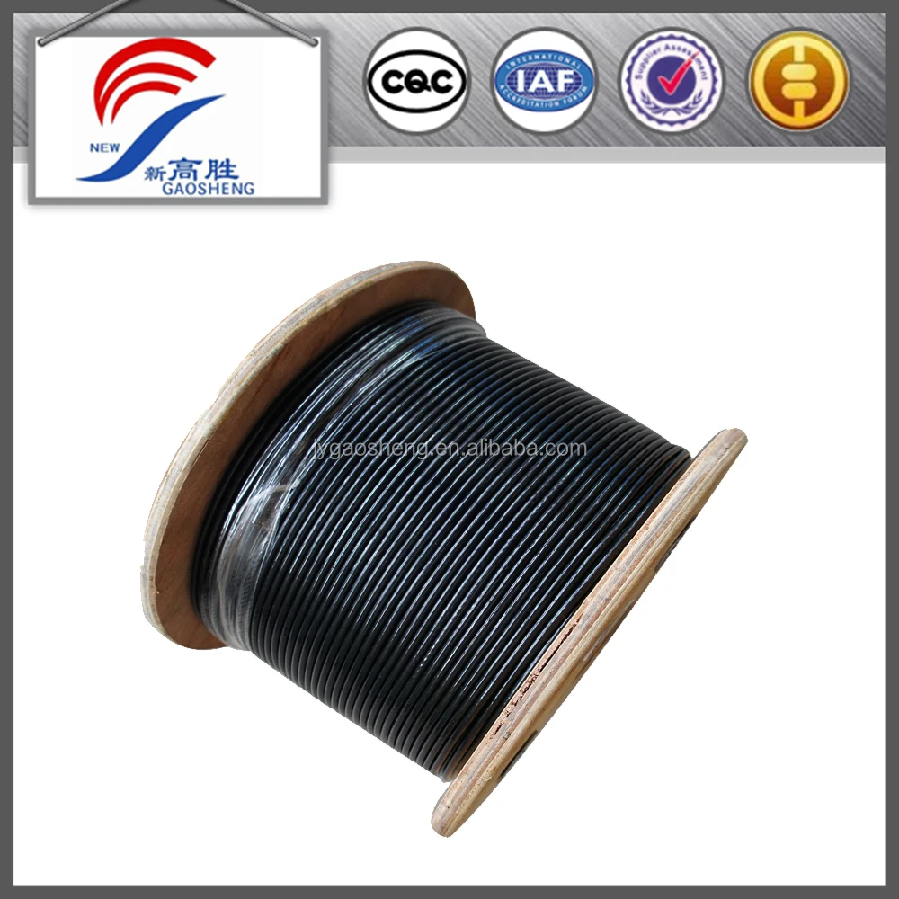 6mm Black Nylon Coated Steel Wire Rope for Gym Equipment
