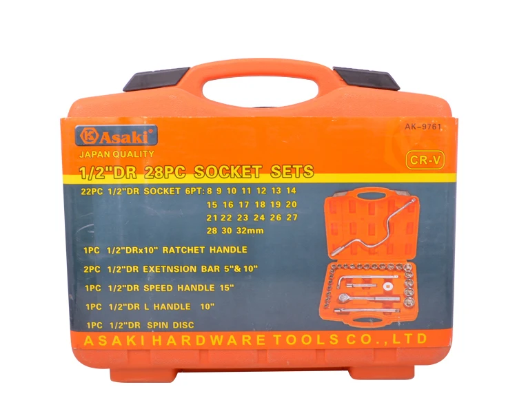 ASAKI 28pcs Professional Auto Repair Tool Set Socket Handy Tool Set AK ...