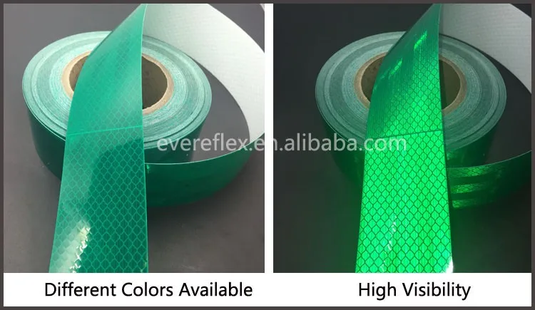 Bright Green Reflective Tape for Safety - High Visibility