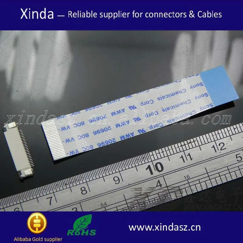 0.5pitch 50pin Lvds Ffc Flexible Flat Cable For Lcd Screen - Buy Ffc ...