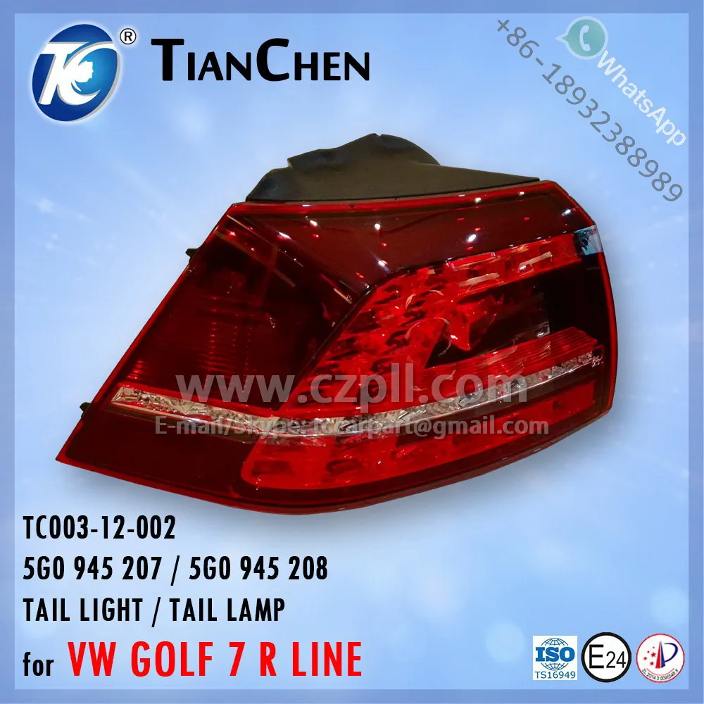 Tail Light / Tail Lamp For Vw Golf 7 R Line 2013 Led 5g0 945 207 / 5g0 ...