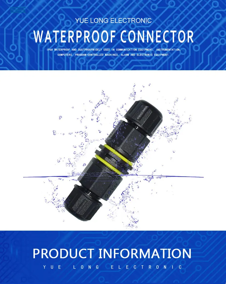 Junction Box Cable 2way 2 Pin Waterproof Connector - Buy Waterproof ...