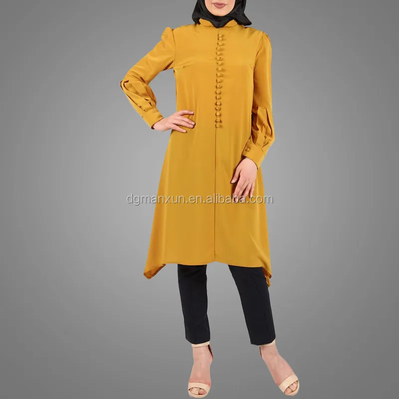 Modern Women Muslim Long Tunic Tops - Buy Tunic Tops,Muslim Tunic Tops ...