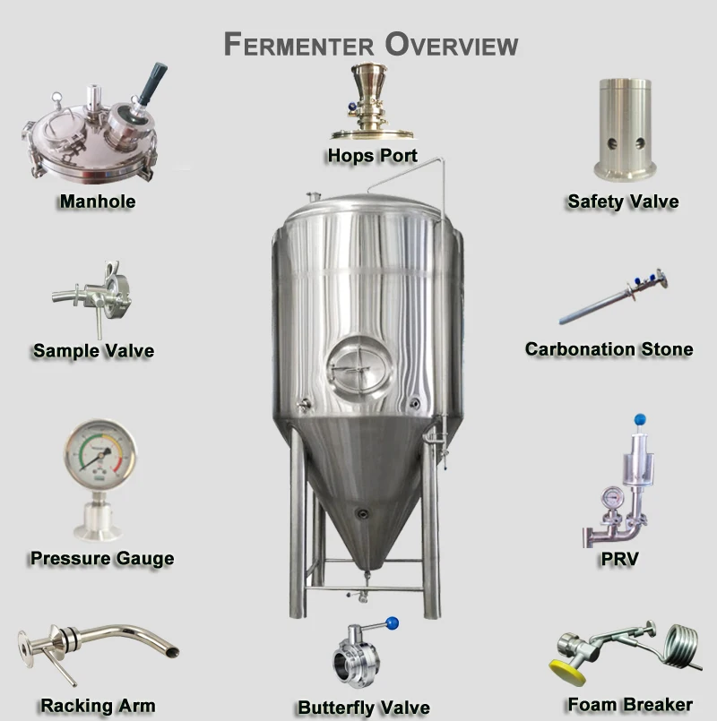 4000l Fermenting Tank Beer Fermentation Vessel - Buy Beer Fermentation ...