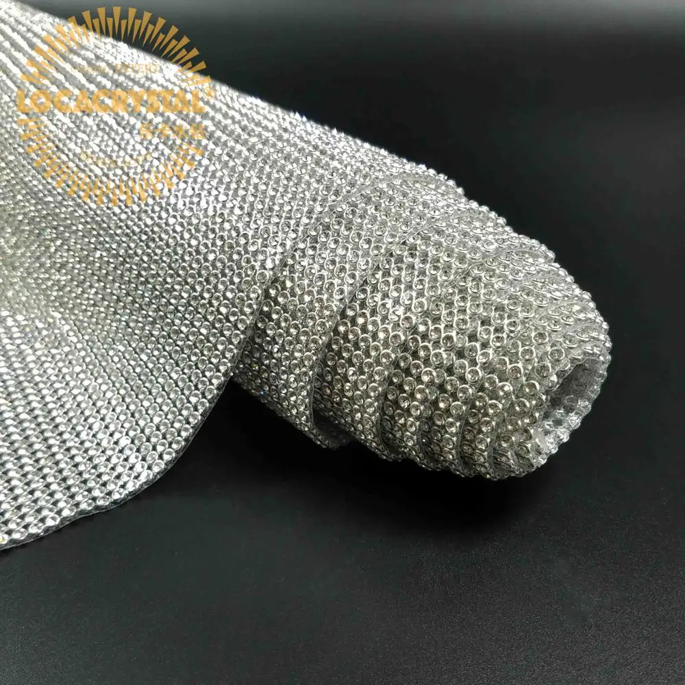 Locacrystal Brand Rhinestone Mesh Fabric Aluminum Sheet Hot Fix ...