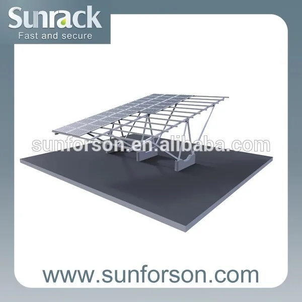 Double Row Parking Space Design Aluminum Solar Panel Carport For Car ...