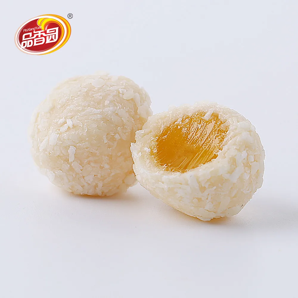 Durian Flavor Centerfilled Coconut Covered Soft Candy Ball - Buy Sweet ...