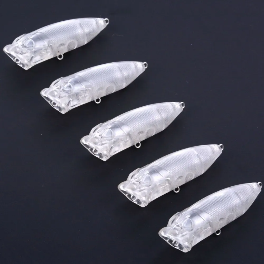 7cm/10g Unpainted Popper Lure Blank Fishing Lure Popper Lure Plastic ...