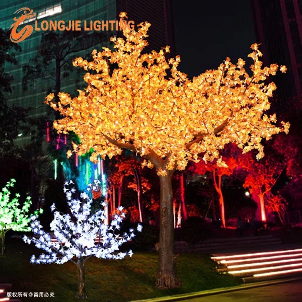 Outdoor Led Lighted Artificial Yellow Maple Tree - Buy Maple Tree ...