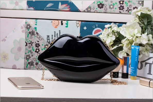 Unique Design Sexy Lips Shaped Ladies Bag Attractive Prom Evening ...