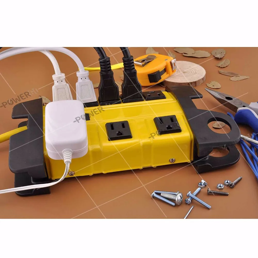 8 Outlet Metal Surge Protector, Heavy Duty Design, Power Strip With ...