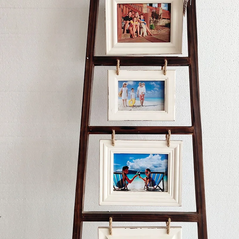 New Hot Selling Factory Made 6 Layer Decorative Wooden Ladder Picture ...