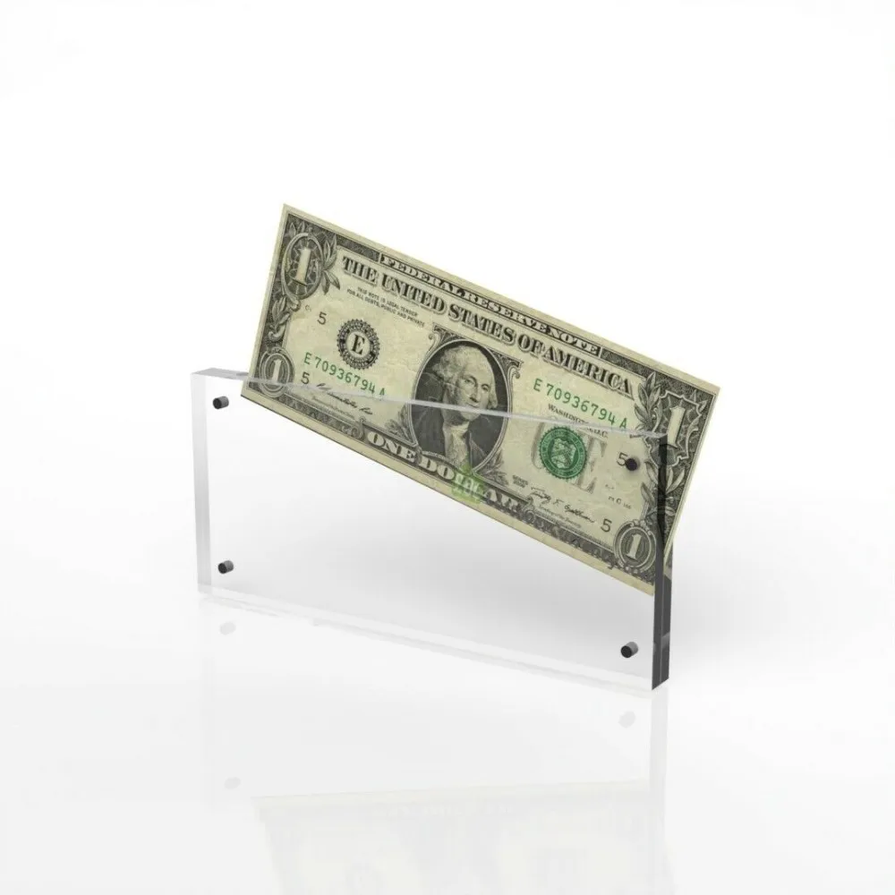 Acrylic Currency Display Frame - Secure and Elegant Storage