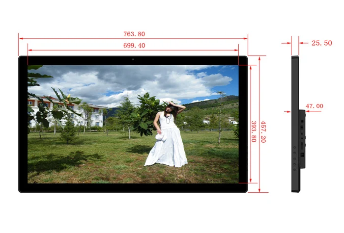 Latest Slim Bezel Android Smartl 30 32 Inch Lcd Photoframe 4k Digital ...