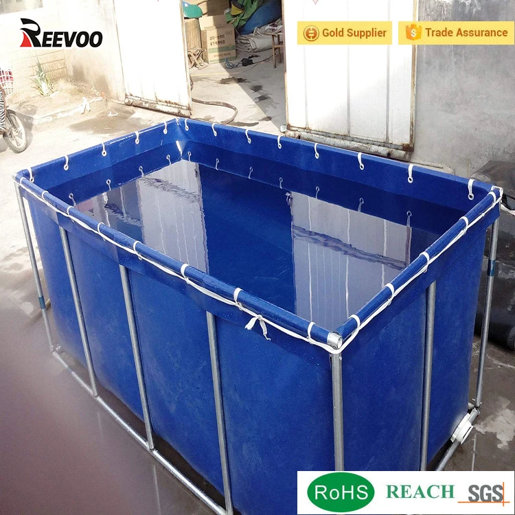 Eco Pvc Tarpaulin Portable Fish Tanks,Collapsible Fish Farming Pond ...