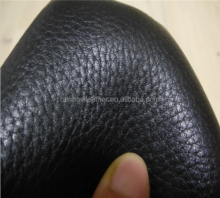 Thick Corrected Leather with Natural Emboss Hide Grain Cow Skin Leather ...