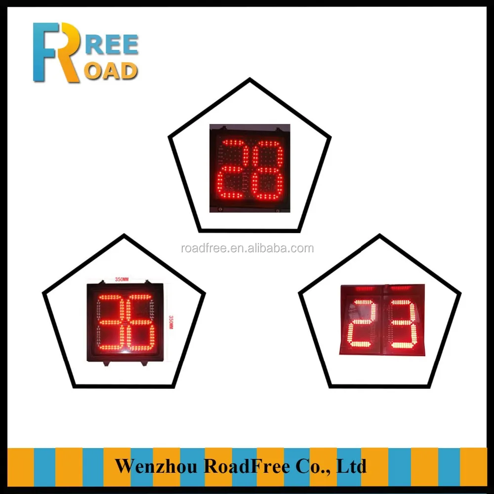 LED Vehicle Digital Countdown Timer Traffic Signal Light