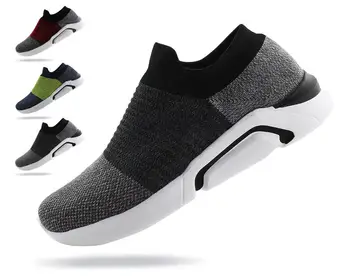 Men Knit Shoes Lightweight Breathable Outdoor Sports Running Sneakers ...