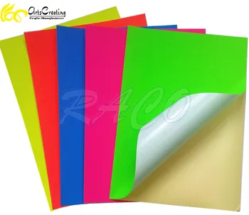 Self Adhesive Neon Color A4 Paper With Sticker - Buy Neon Paper,Neon ...