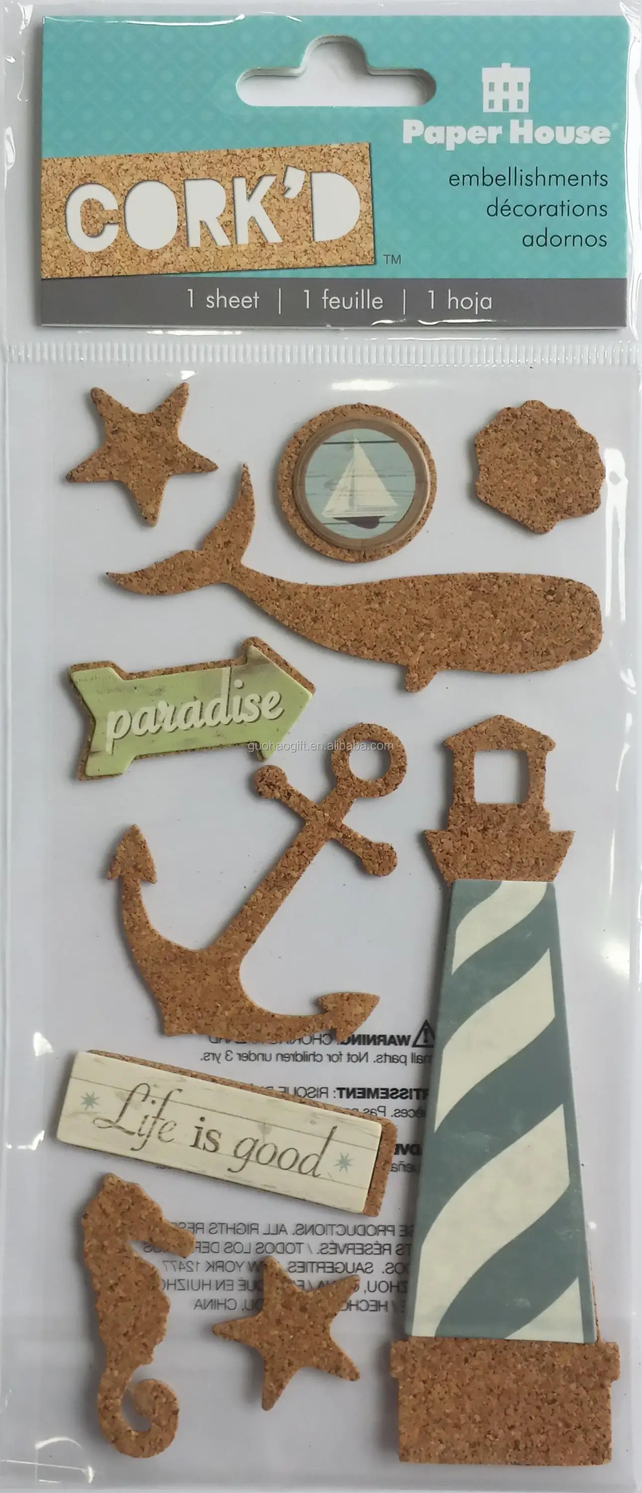 Cork Sticker for Scrapbooks DIY Self-adhesive Label Decorative Cute ...