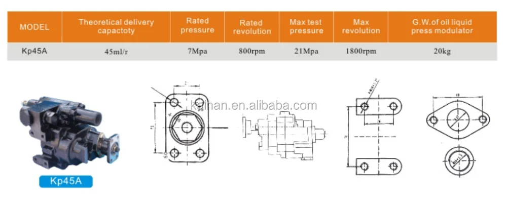Truck Parts KP45 Hydraulic Gear Pump - Durable & Efficient