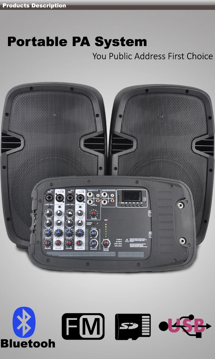Accuracy Pro Audio Pml10kit 300w Portable Pa System Speaker Titanium ...