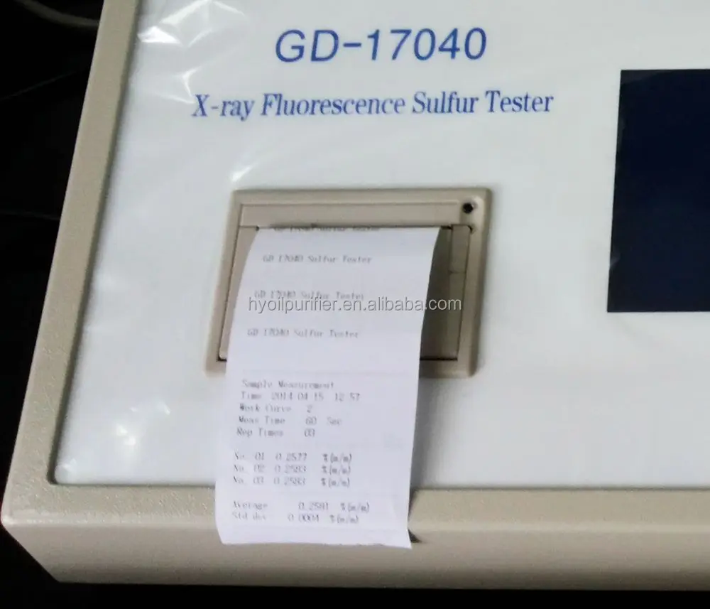 ASTM D4294 Energy Dispersive XRF Sulfur Analyzer for Diesel