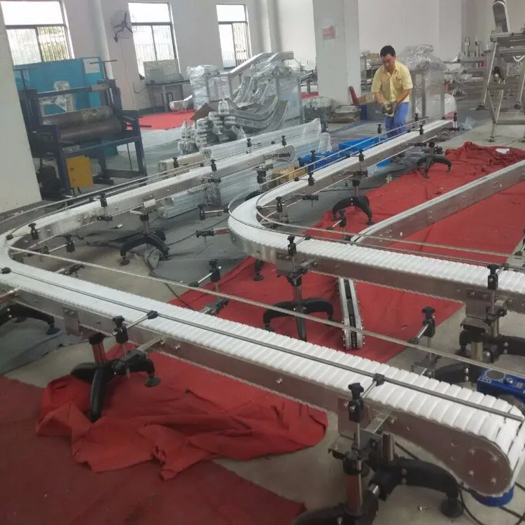 Double Chain Conveyor System Plastic Slat Chain Conveyor - Buy Double ...