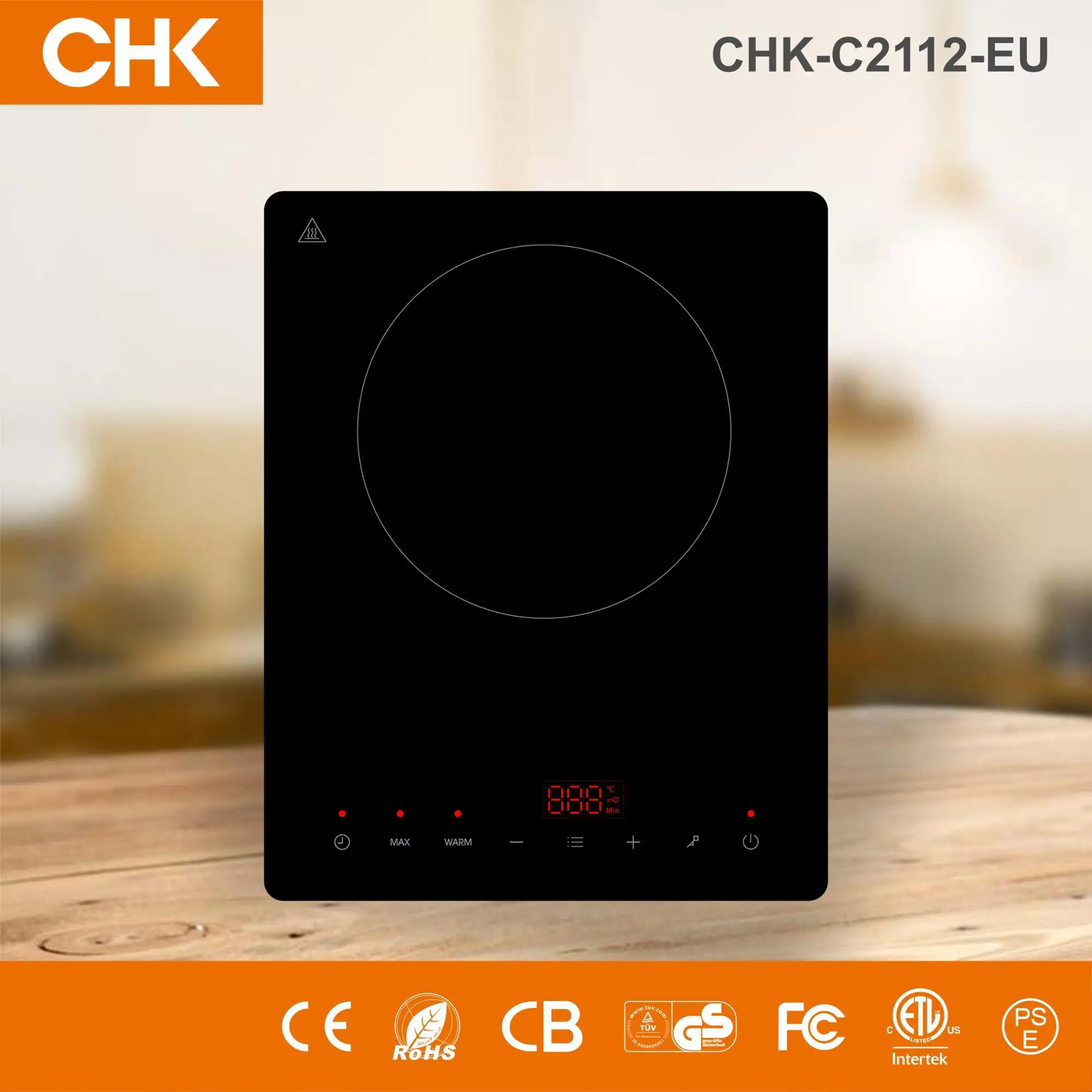 CHK-C2112-EU Slim 220V Induction Cooker - 100W to 2000W Power