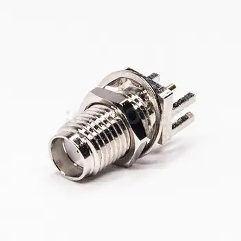 Receptacle Bulkhead Edge Launch Sma Connector For Pcb Mount With Nickel ...