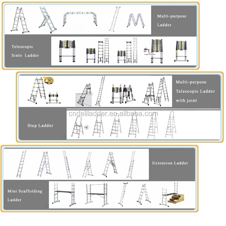 Jual Perancah Tubular Terdekat - Adjustable Aluminium Scaffolding Ladder