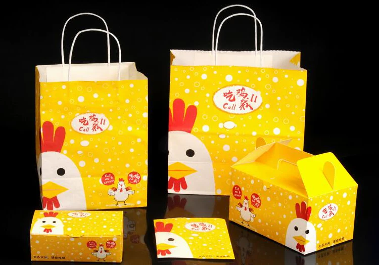 Personalized Fried Chicken Paper Packaging Box With Handle| Alibaba.com