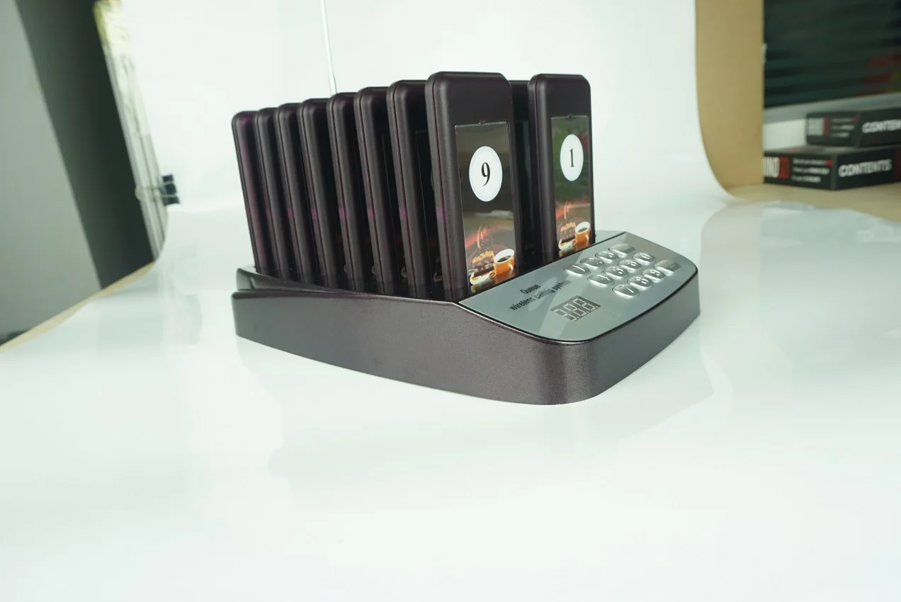 restaurant calling waiter buzzer rechargeable battery electric queing ...