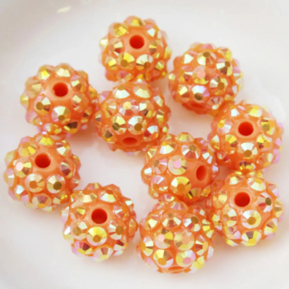 Shop Round Shiny White Resin Rhinestone Beads for Jewelry