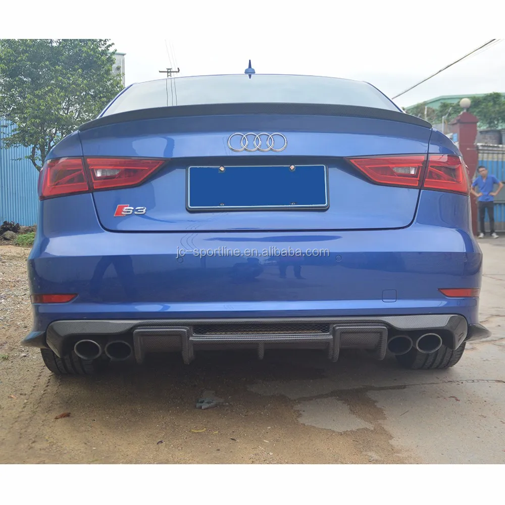 2015 2016 Rs Style Carbon S3 Rear Bumper Lip For Audi A3 S3 Bumper ...