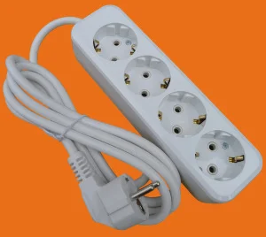 European Power Strip 4 Way Extension Cord Multiple Socket With Switch ...