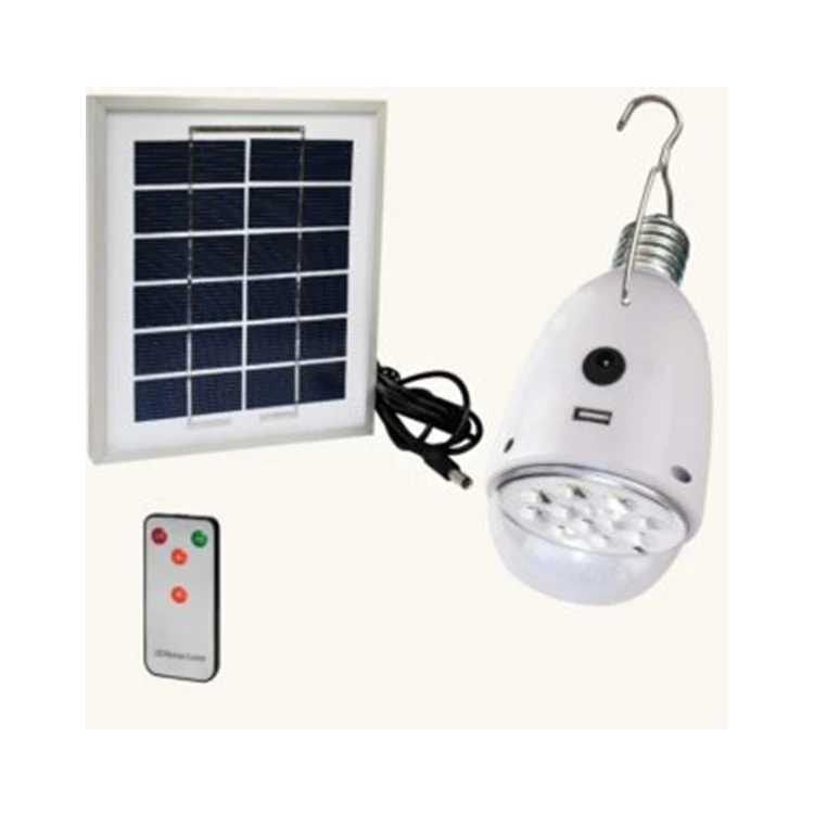 2w 6v Solar Panel Emergency Rechargeable Hook Light Bulb - Buy Solar ...