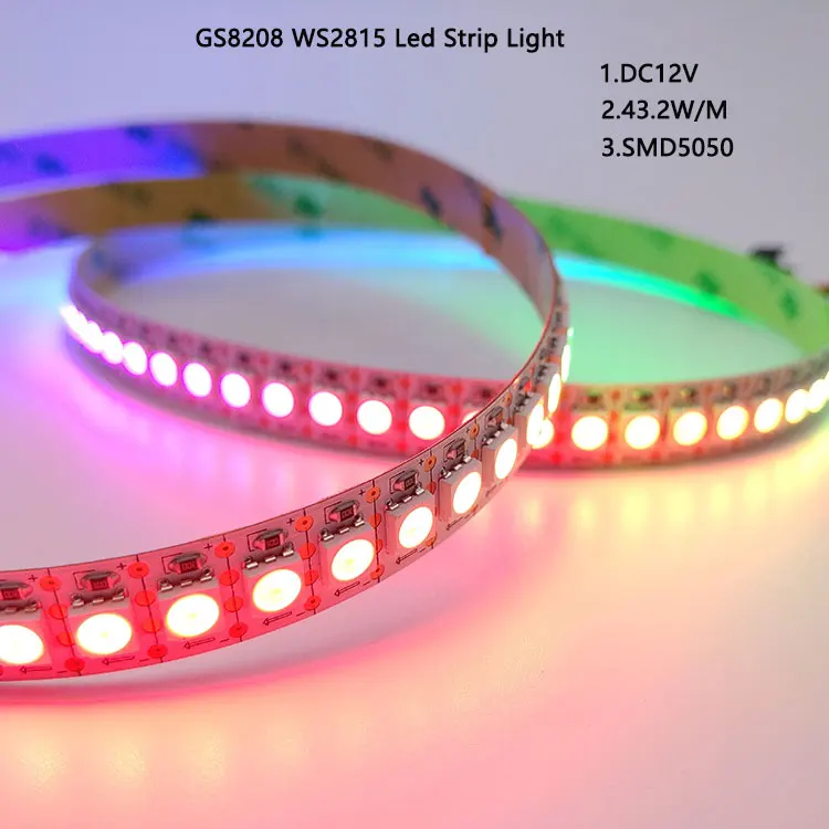 Gs8208 Ws2815 5050 Rgb Led Strip 144 Leds/m Gs8208 Ws2815 Ic Individual ...