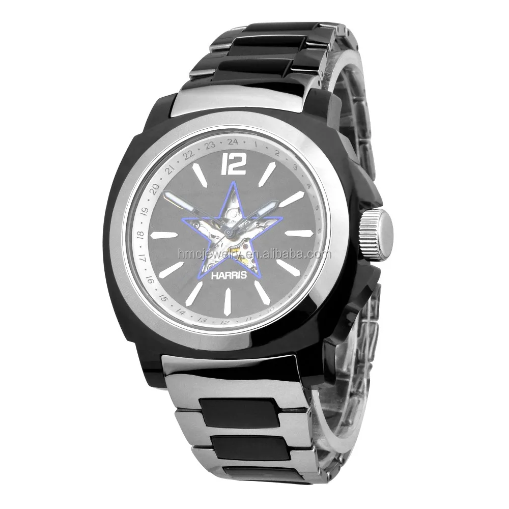 Luxury Men's Blue Plating Tungsten Mechanical Watch Japan Automatic ...