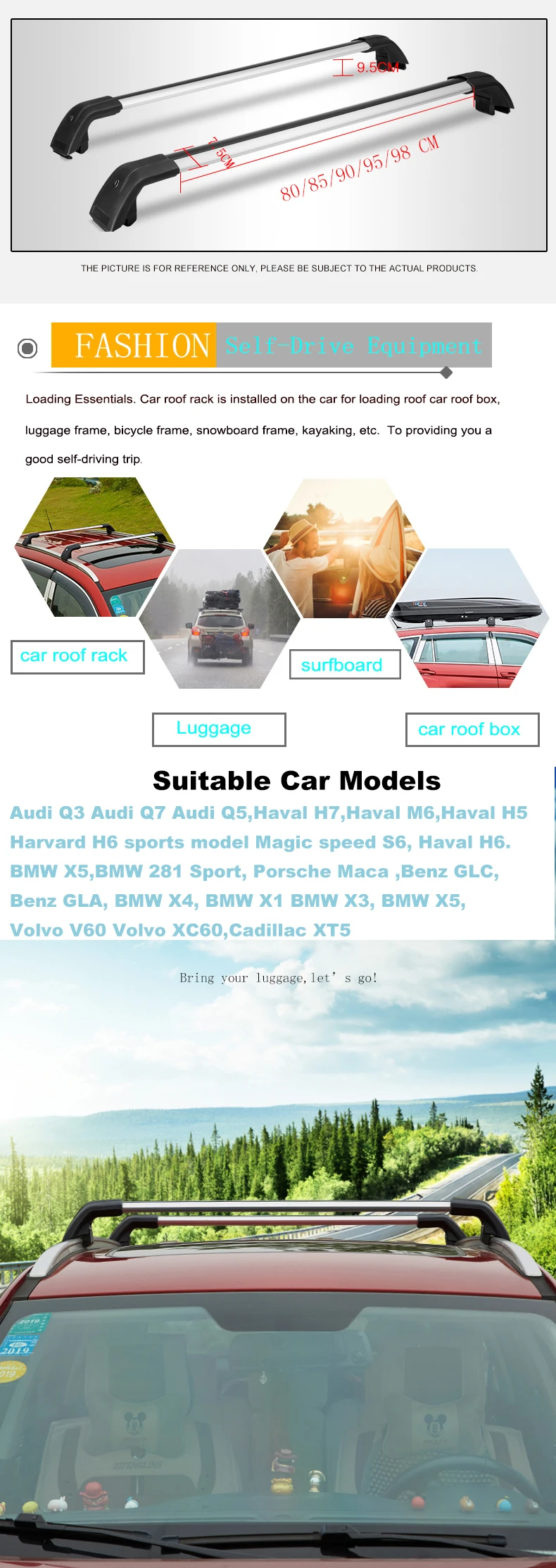 Car Removable Roof Rack Aluminum Car Roof Rack For Audi Q3 Audi Q7 Audi ...