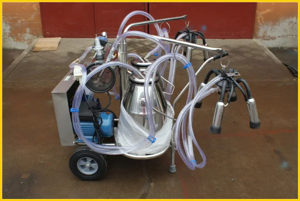 Stainless Steel Trolley Milking Machine - Buy Milk Sucking Machinery ...