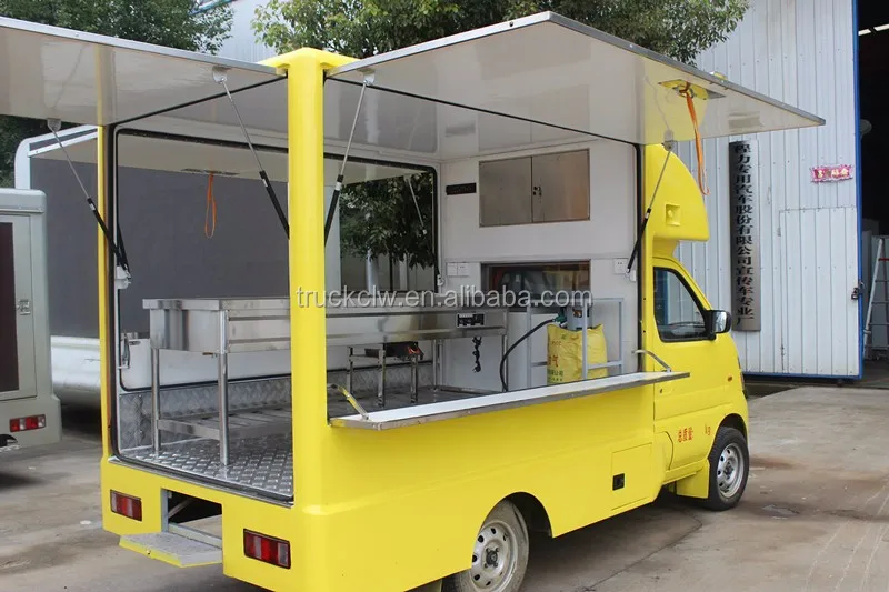4x2 Small Lhd Food Vending Truck Mobile Shop Driving On Road And Sales ...