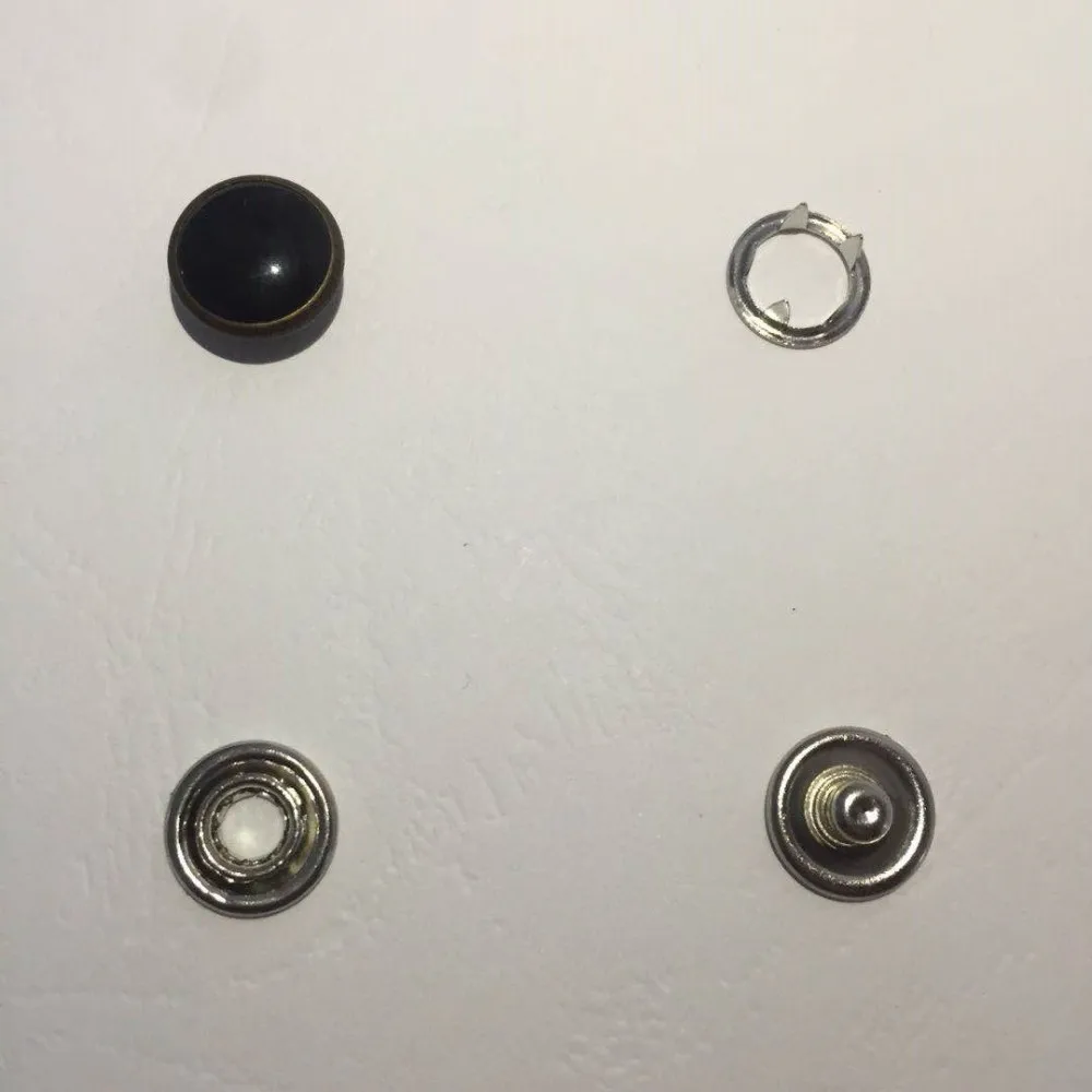Custom Color Metal Four Parts Pearl Prong Snap Button