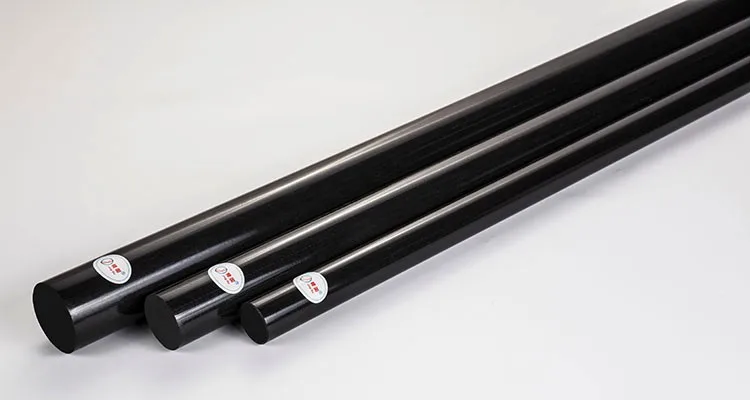 Custom Extruded Black Round Plastic Pa66 Nylon Rod With High Mechanical ...