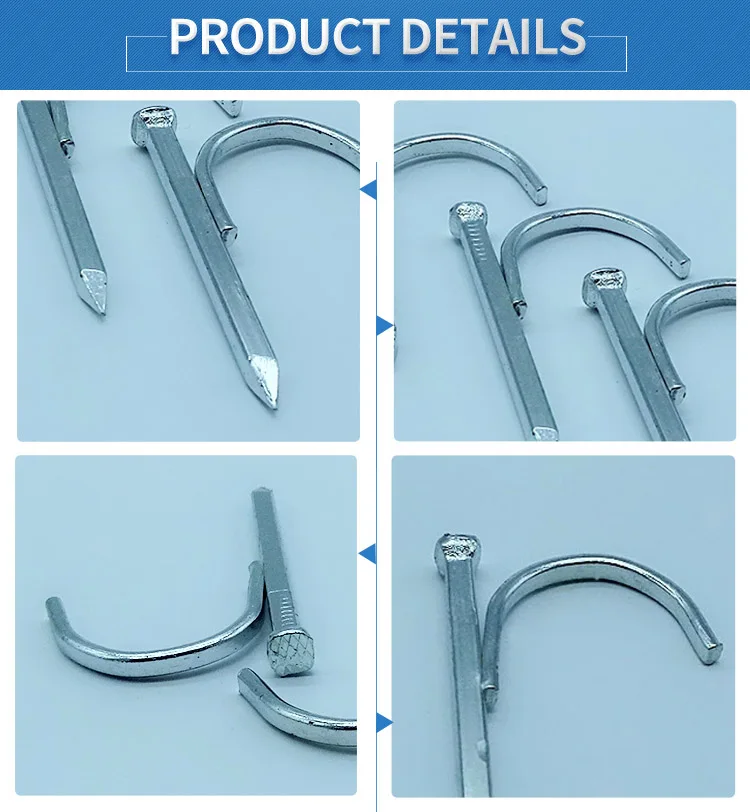 Professional Steel Conduit Hook Nail / Steel Pipe Clip Nails / Steel ...