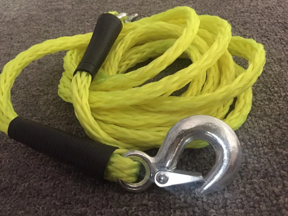 1/2" X 14' Bright Yellow Pp Braid Car Tow Rope/ Trailer Rope With Hook ...